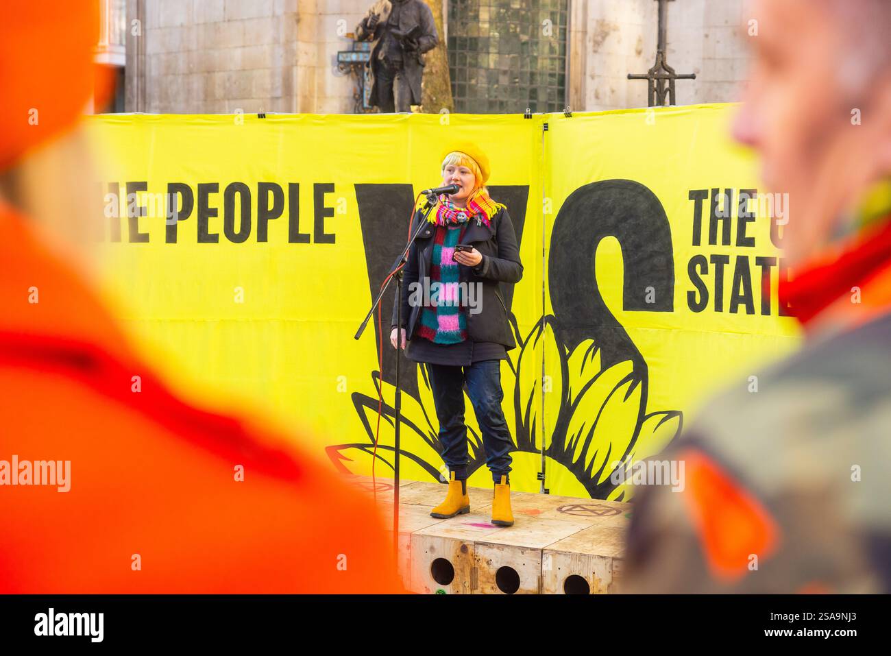 London, UK. 29 JAN, 2025. Clare Farrell, extinction rebellion co ...