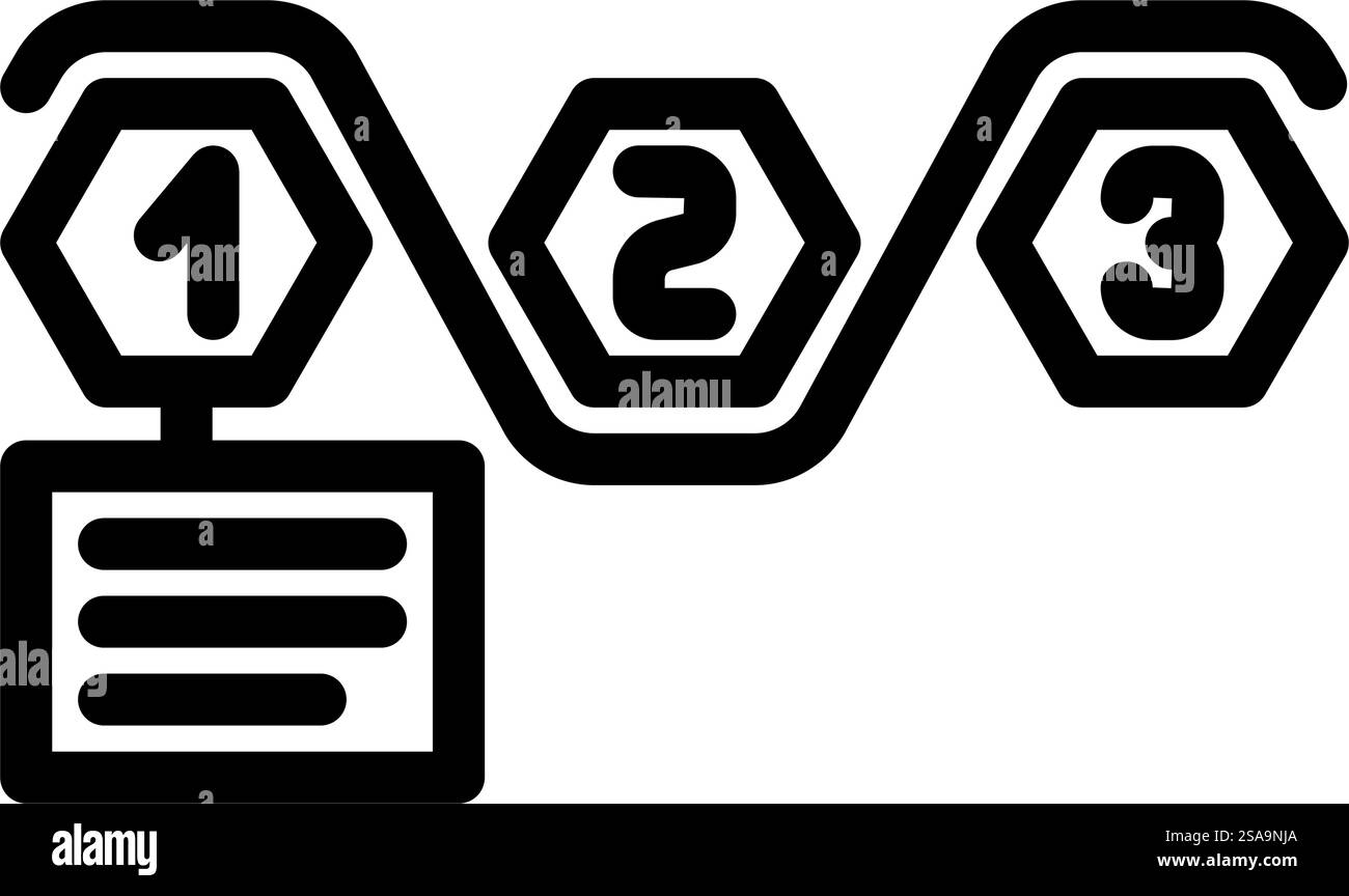 streamlining business process line icon vector. streamlining business process sign. isolated ...