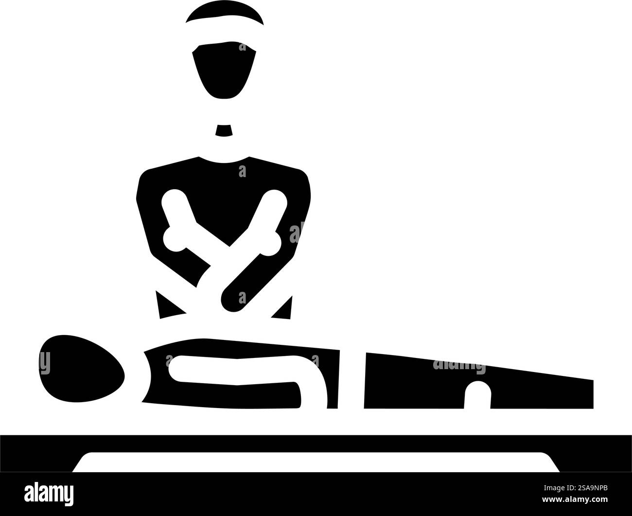 cpr procedure ambulance glyph icon vector. cpr procedure ambulance sign ...