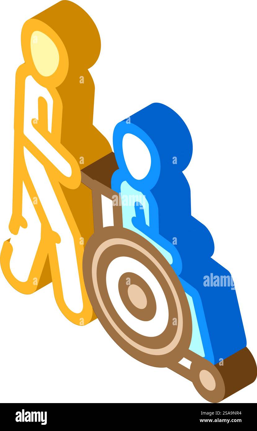 patient transfer ambulance isometric icon vector. patient transfer ...