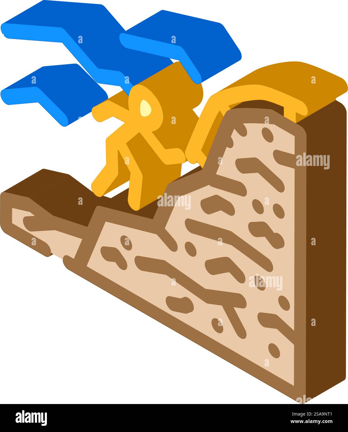 climbing mountain progress isometric icon vector. climbing mountain ...