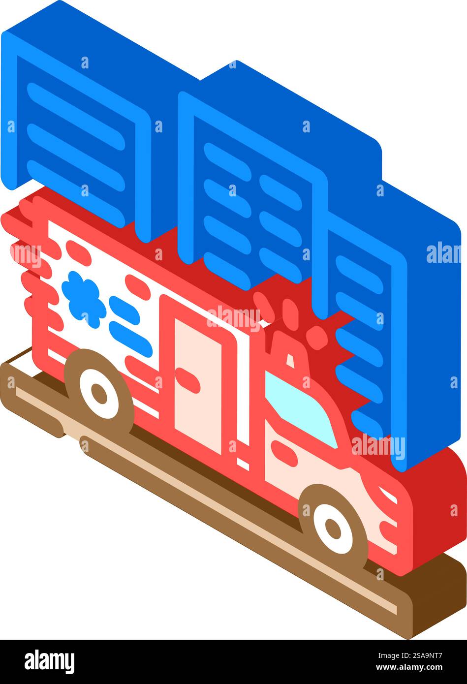 ambulance dispatch isometric icon vector. ambulance dispatch sign ...
