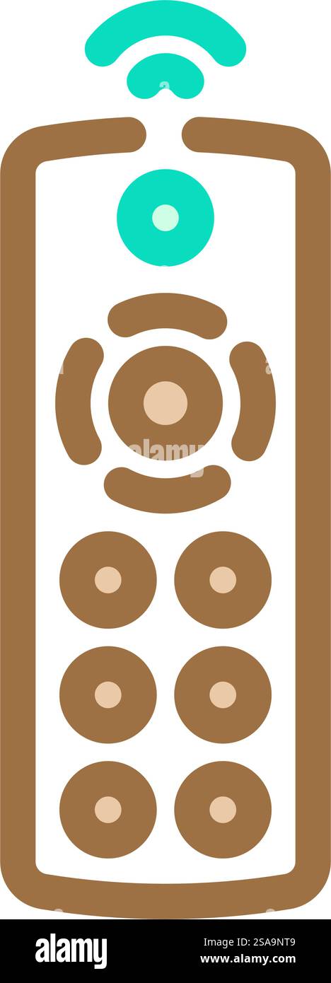 remote control label product caution color icon vector. remote control ...