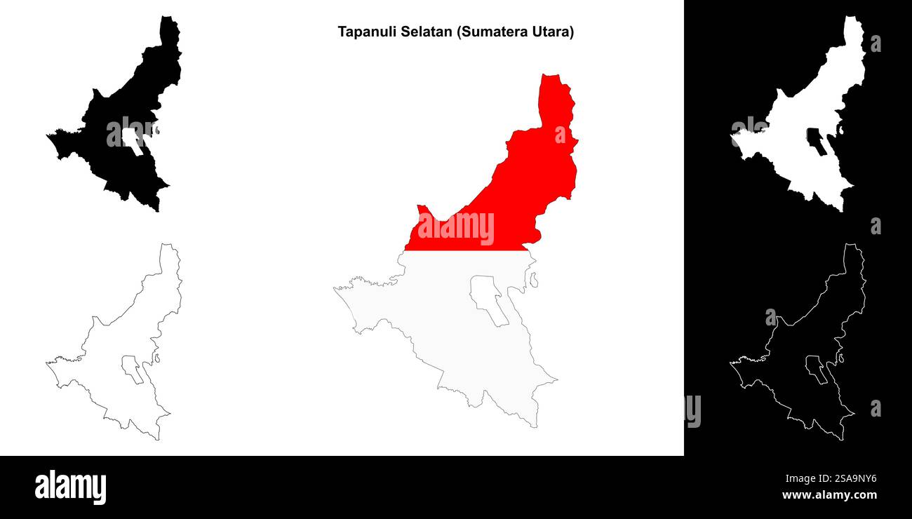 Blank tapanuli selatan map hi-res stock photography and images - Alamy