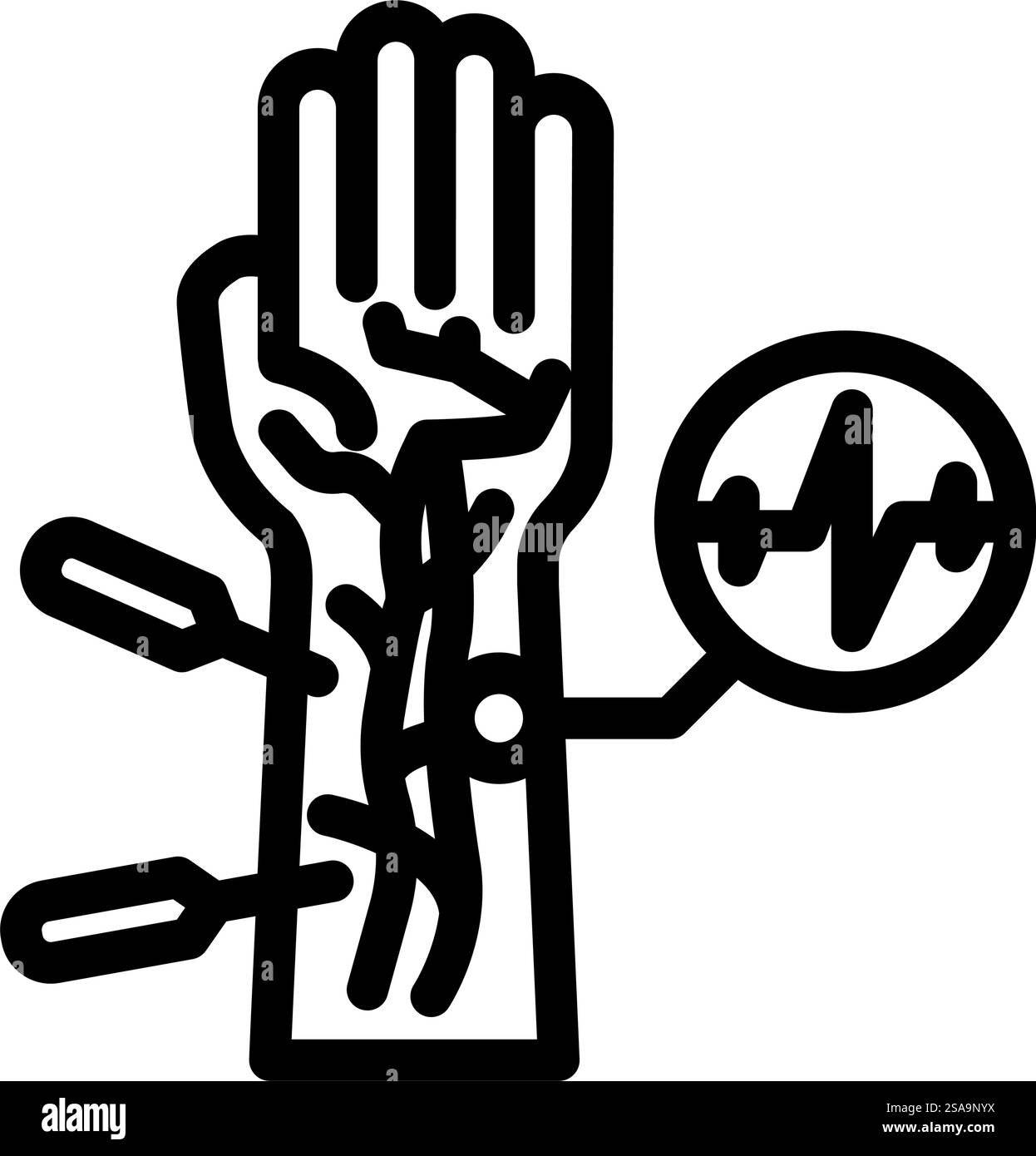 heartbeat line acupuncture line icon vector. heartbeat line acupuncture ...