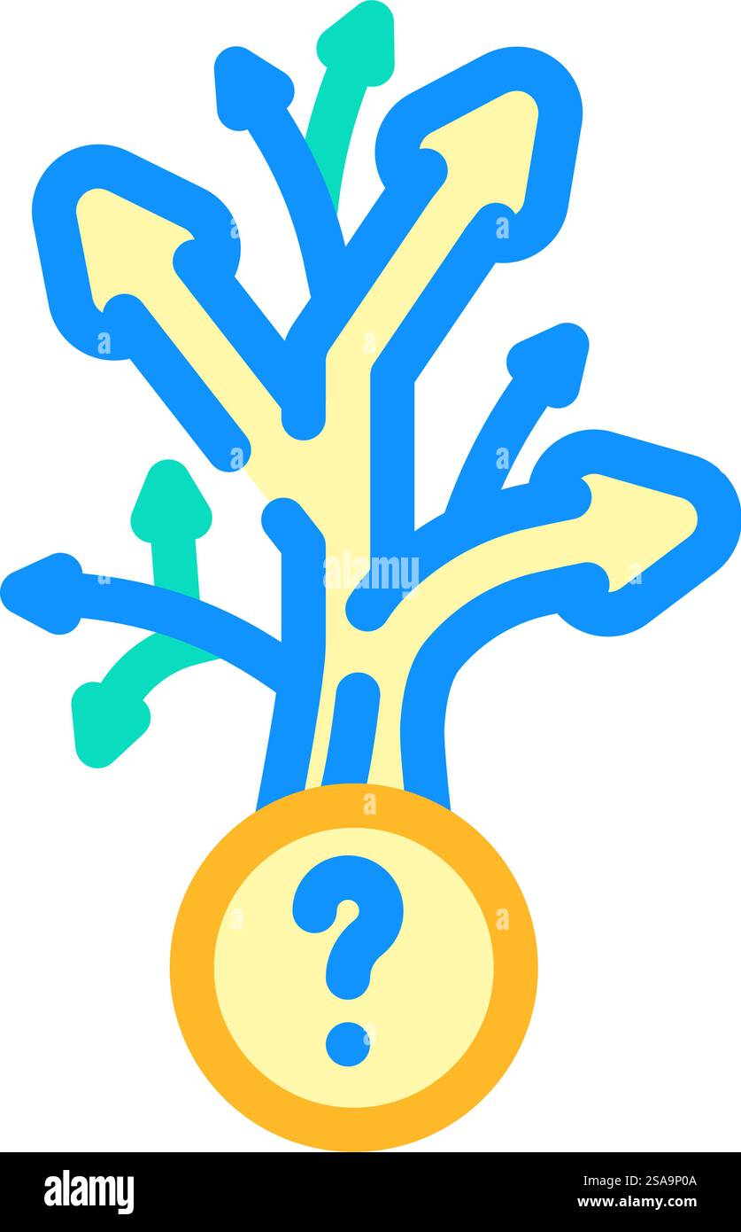 decision making business process color icon vector. decision making business process sign ...