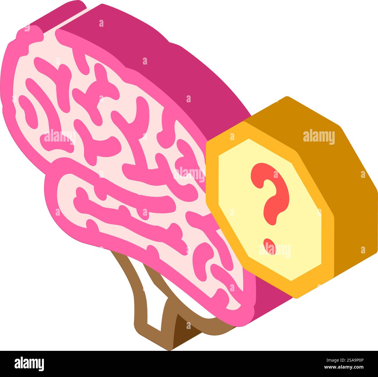 question mark brainstorm isometric icon vector. question mark ...