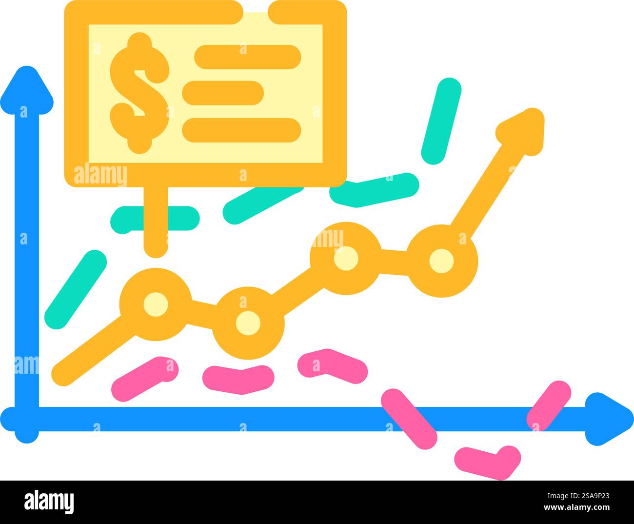 sales forecasting business process color icon vector. sales forecasting business process sign ...