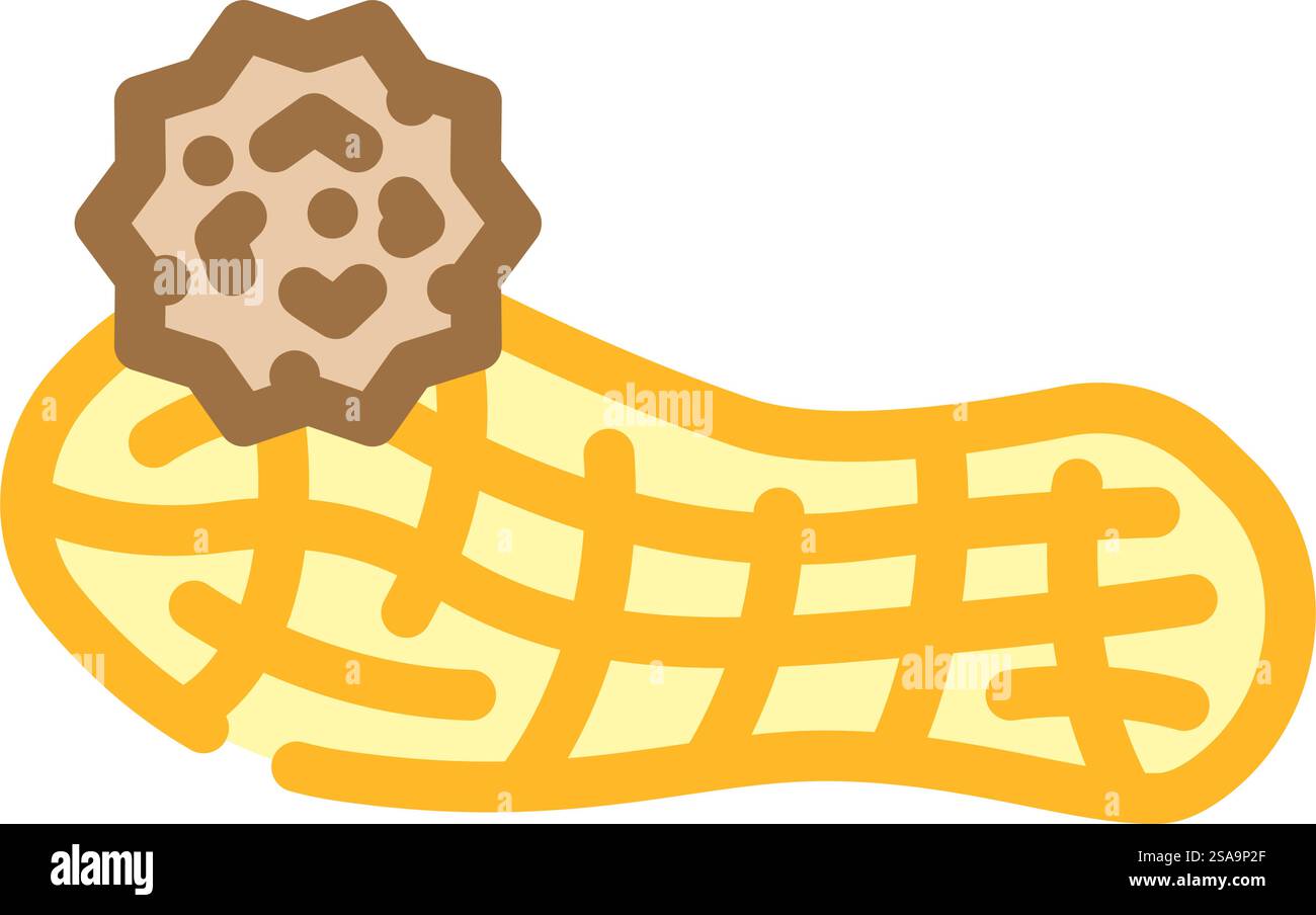 peanuts allergen free product food color icon vector. peanuts allergen ...