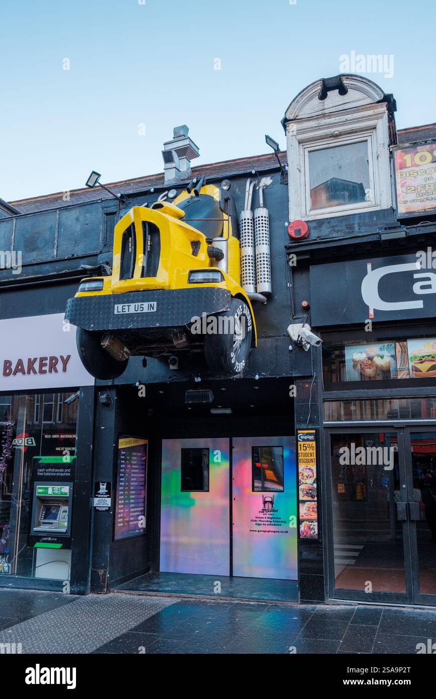 Glasgow Scotland: 8th Jan 2025: Famous exterior truck at The Garage ...
