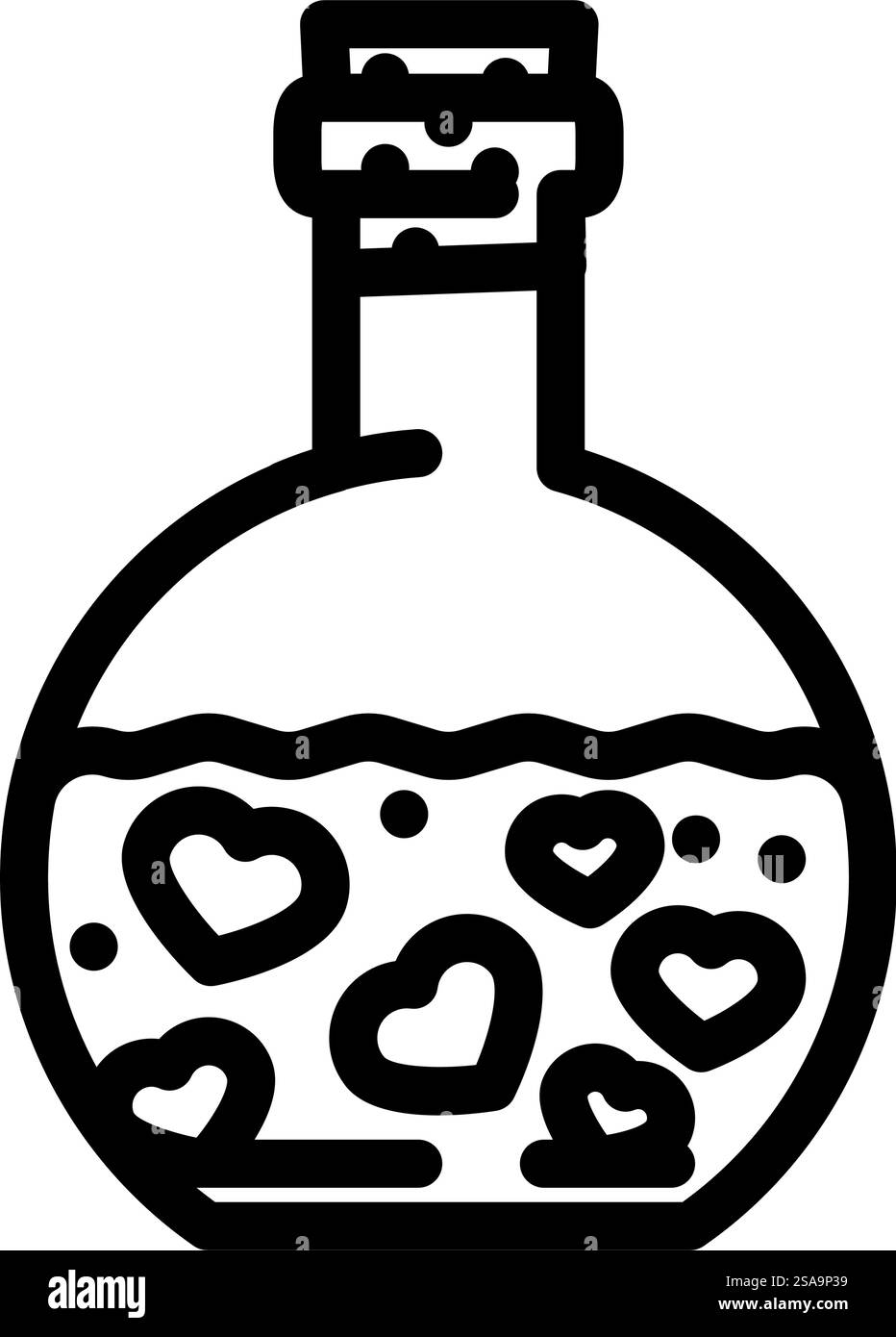 love potion line icon vector. love potion sign. isolated contour symbol ...