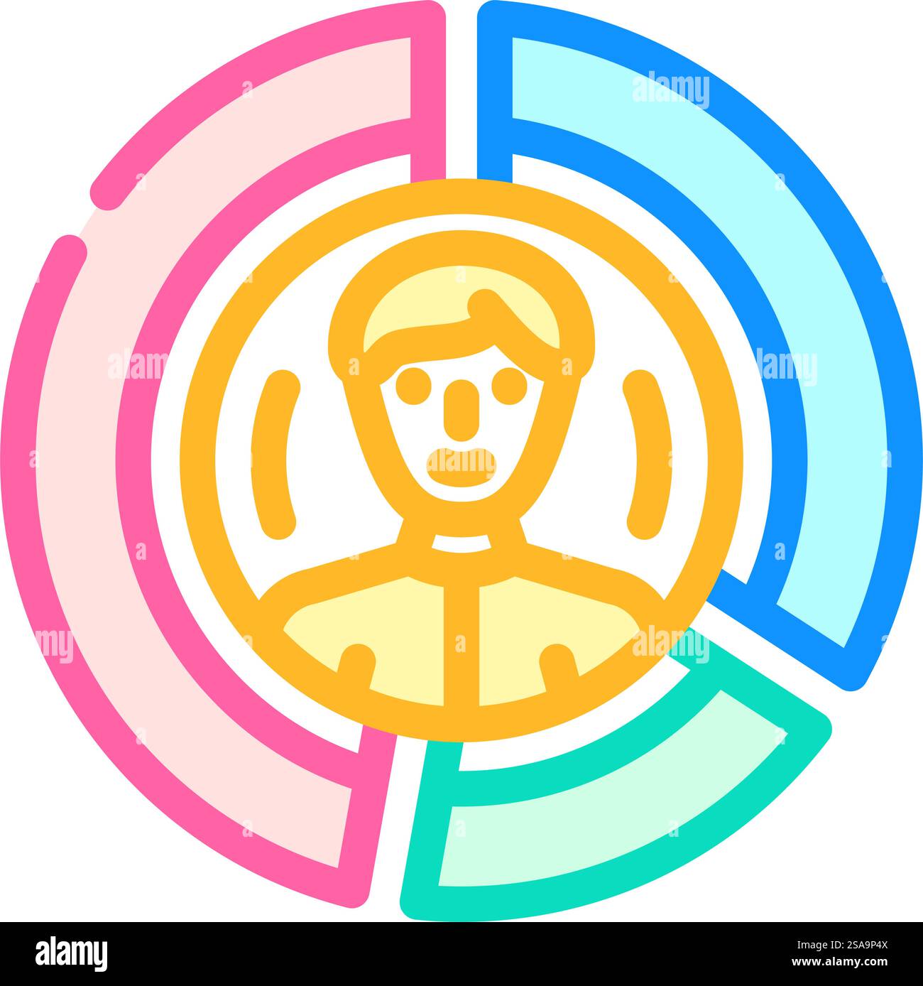 customer segmentation business process color icon vector. customer ...