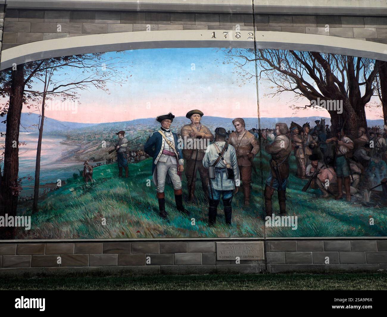 COVINGTON, USA - SEPTEMBER 7 2024 - The 18 Panel Mural Next to the ...