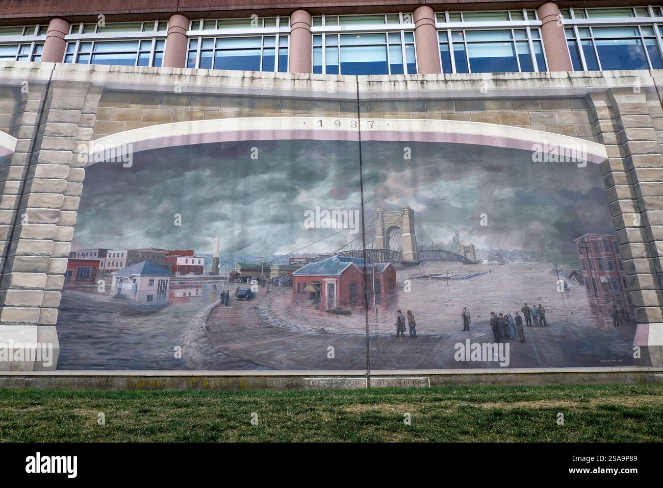 COVINGTON, USA - SEPTEMBER 7 2024 - The 18 Panel Mural Next to the ...