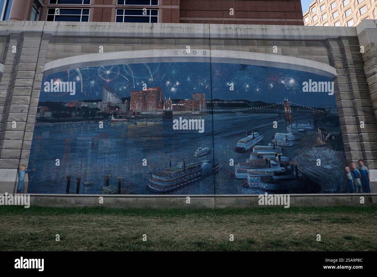 COVINGTON, USA - SEPTEMBER 7 2024 - The 18 Panel Mural Next to the ...