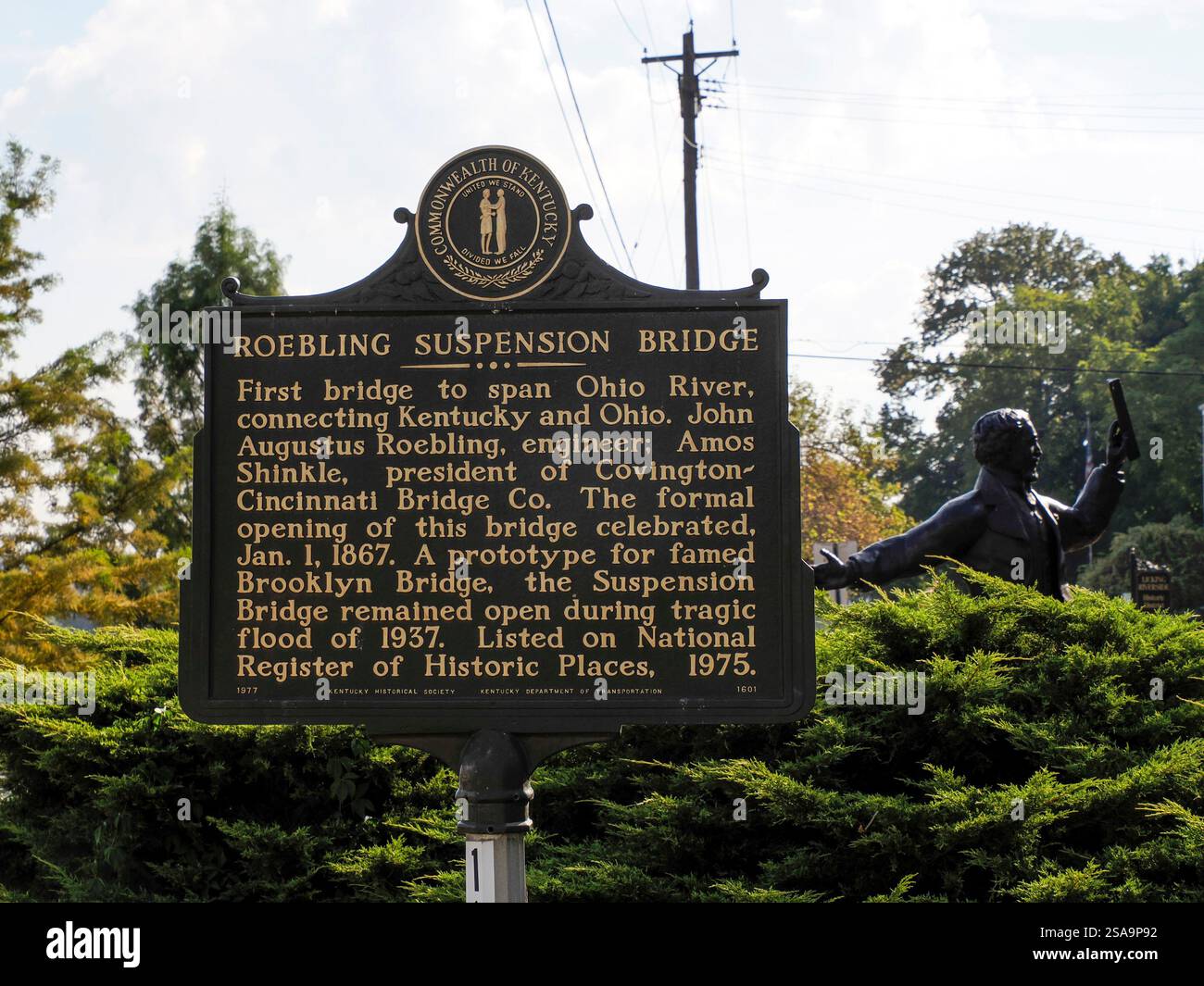 COVINGTON, USA - SEPTEMBER 7 2024 Licking Riverside historical district ...