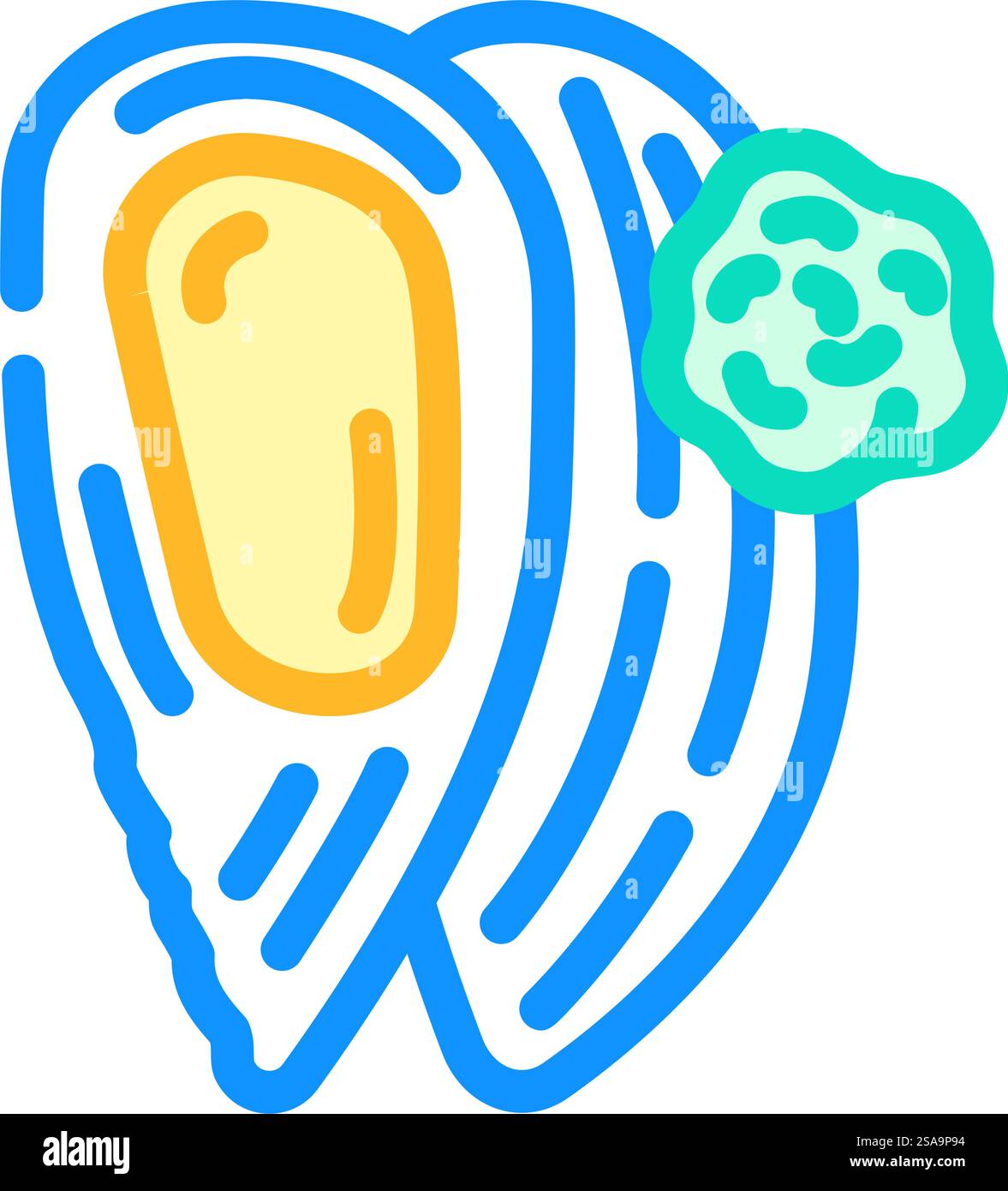 shellfish allergen free product food color icon vector. shellfish ...