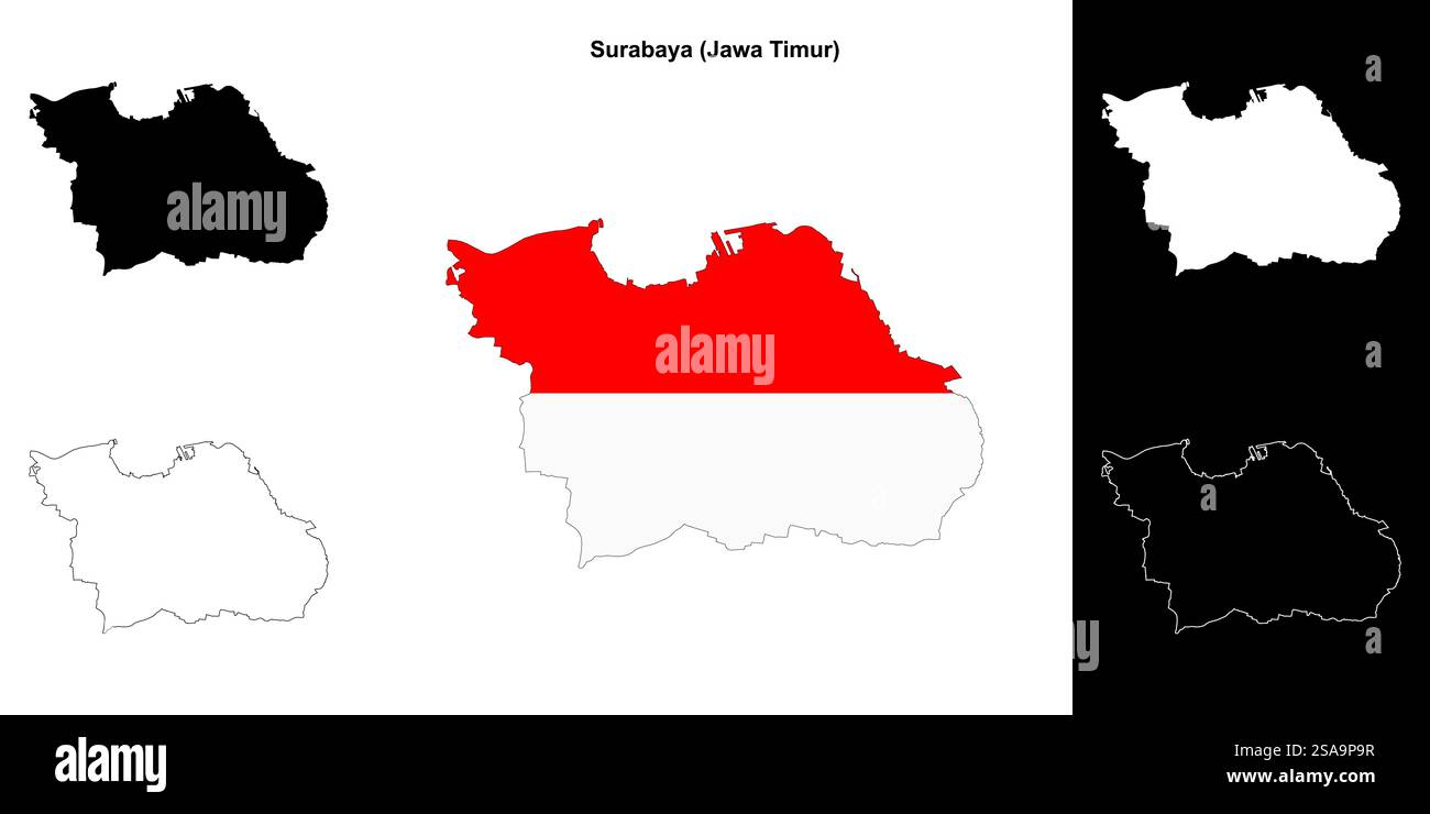 Map of surabaya hi-res stock photography and images - Alamy