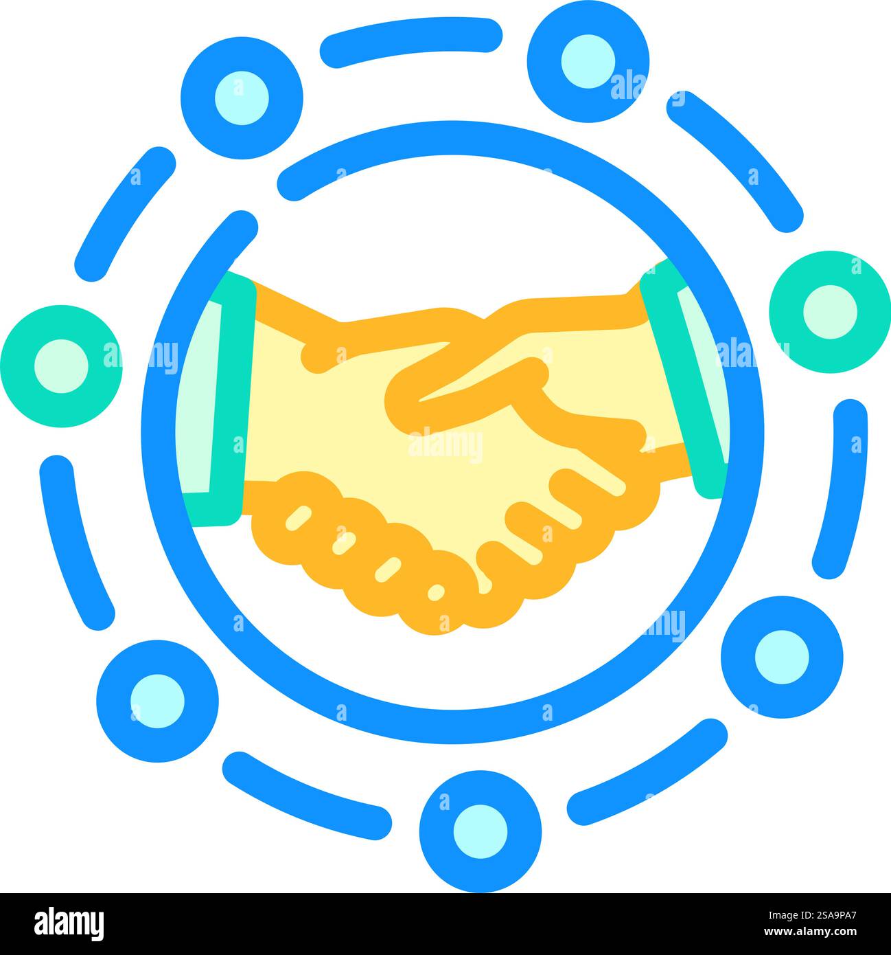 stakeholder relations business process color icon vector. stakeholder ...