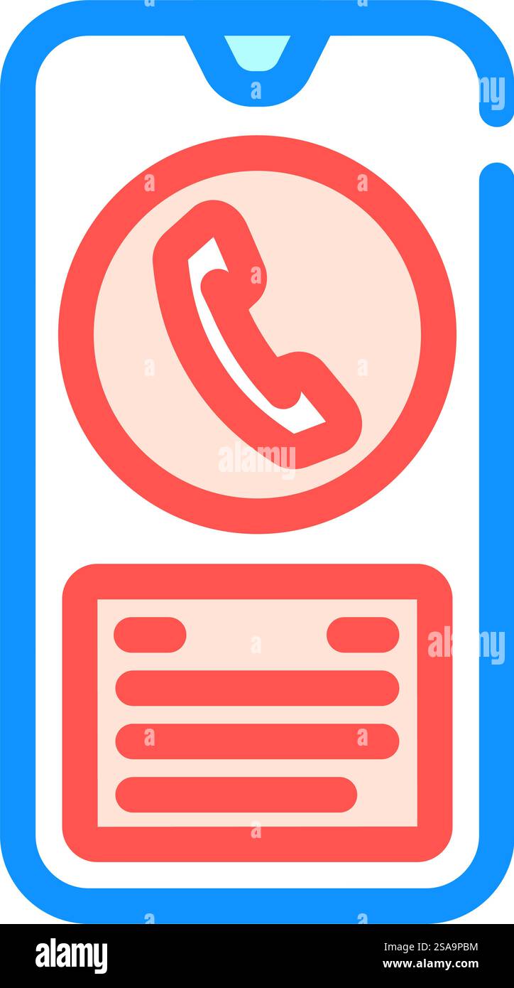 emergency call ambulance color icon vector. emergency call ambulance ...