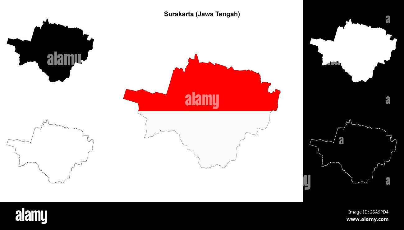 Jawa tengah outline map hi-res stock photography and images - Alamy