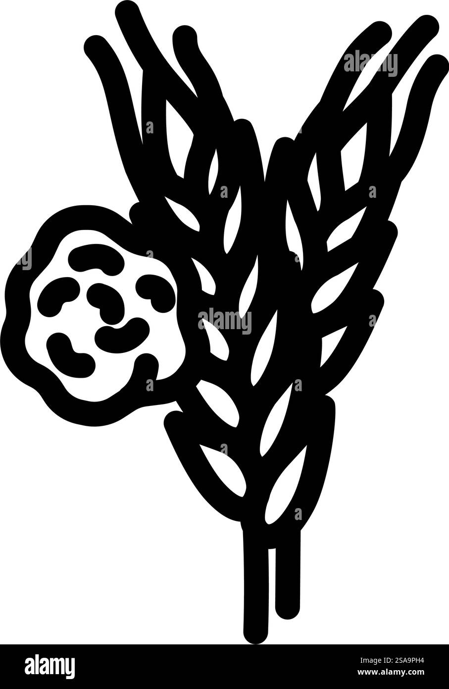 wheat allergen free product food line icon vector. wheat allergen free ...