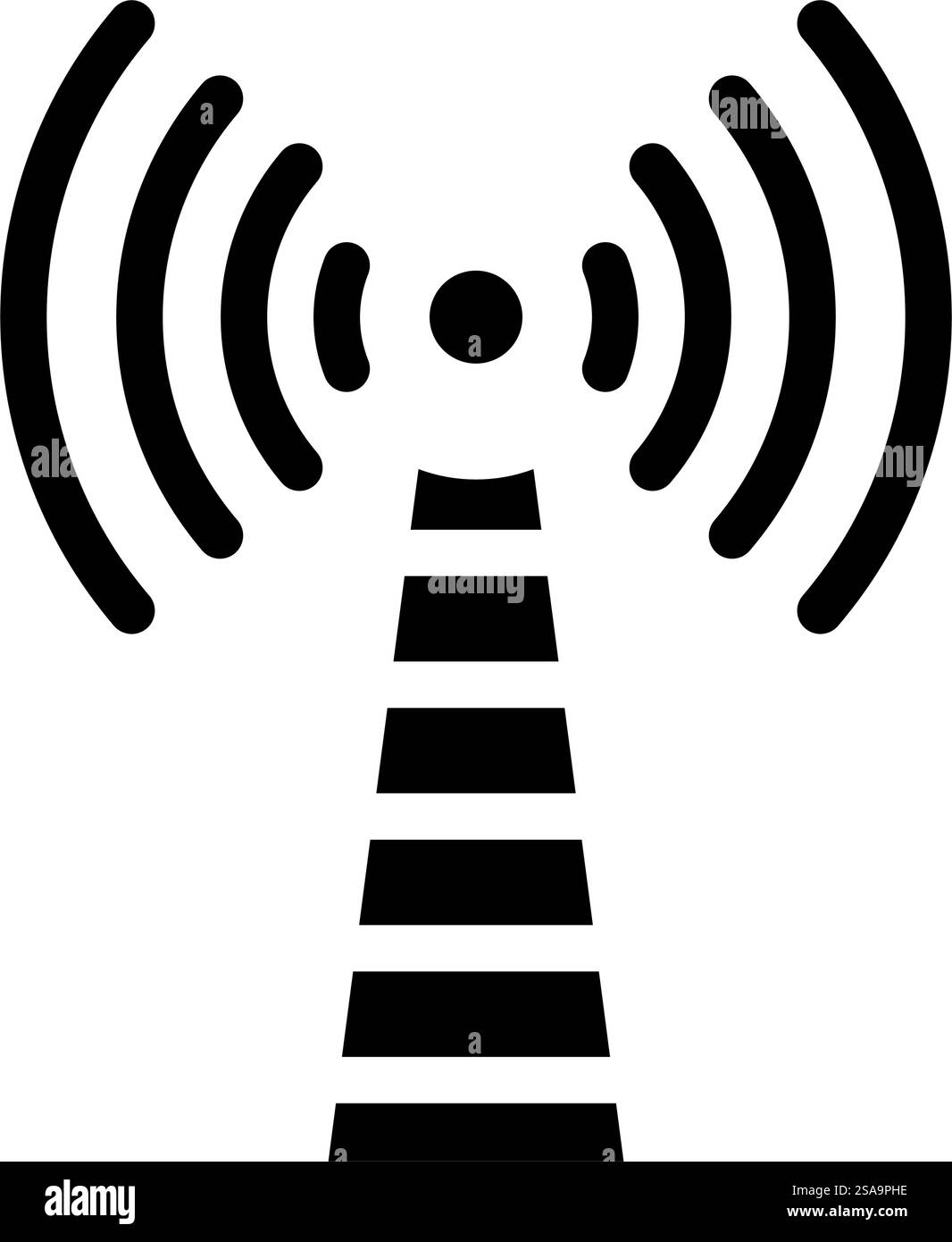 electromagnetic interference label glyph icon vector. electromagnetic ...