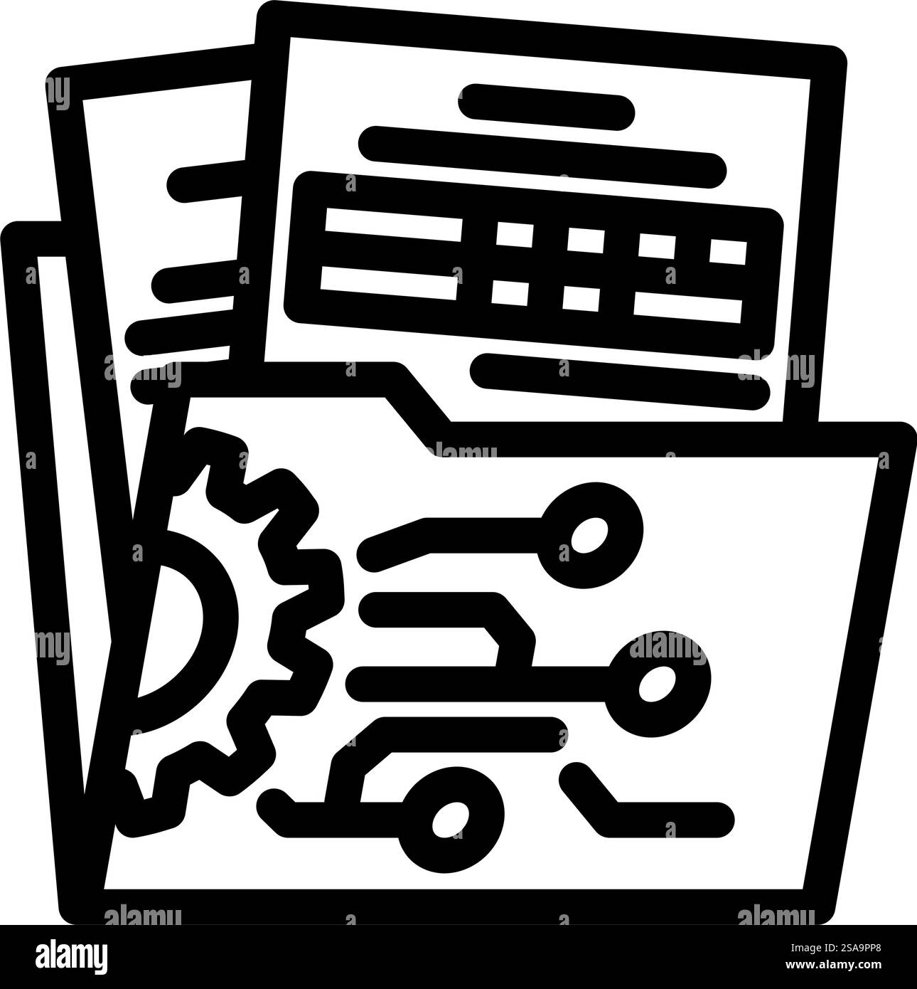 data governance business process line icon vector. data governance ...