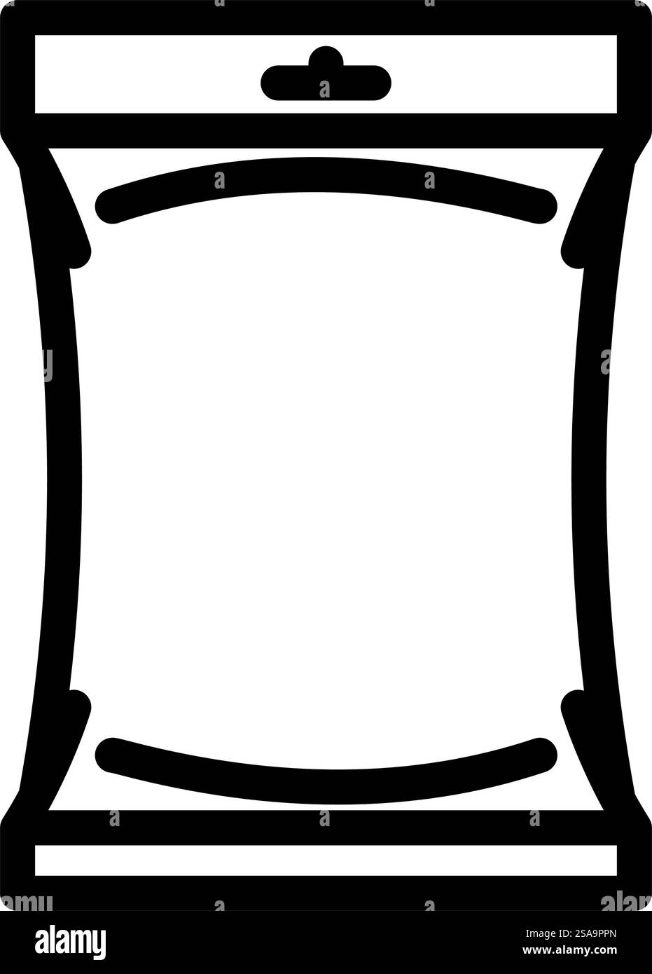 pouch plastic package line icon vector. pouch plastic package sign ...