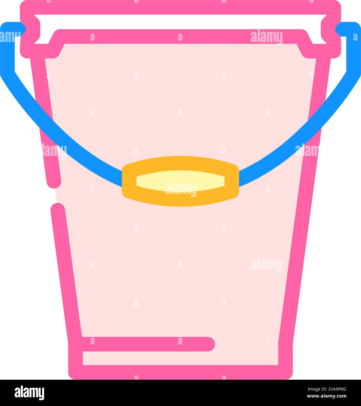 bucket plastic package color icon vector. bucket plastic package sign ...