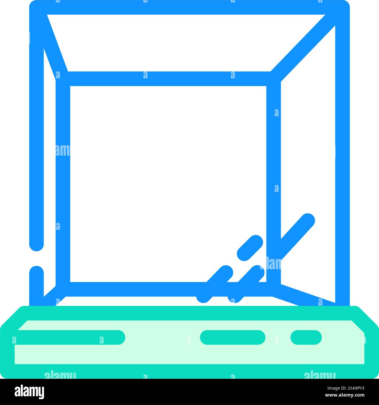 box glass package color icon vector. box glass package sign. isolated ...