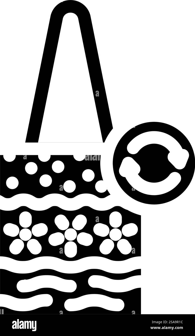 repurposed textiles sustainable fashion glyph icon vector. repurposed ...