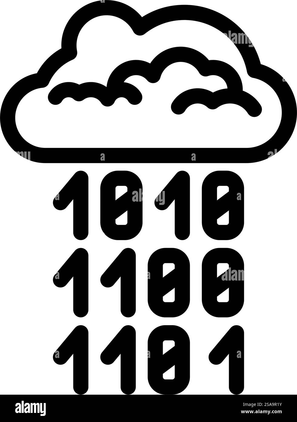 cloud computing business process line icon vector. cloud computing ...