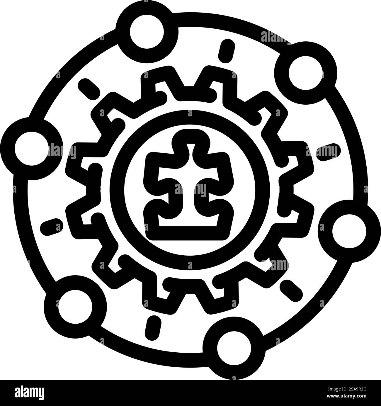 system integration business process line icon vector. system ...