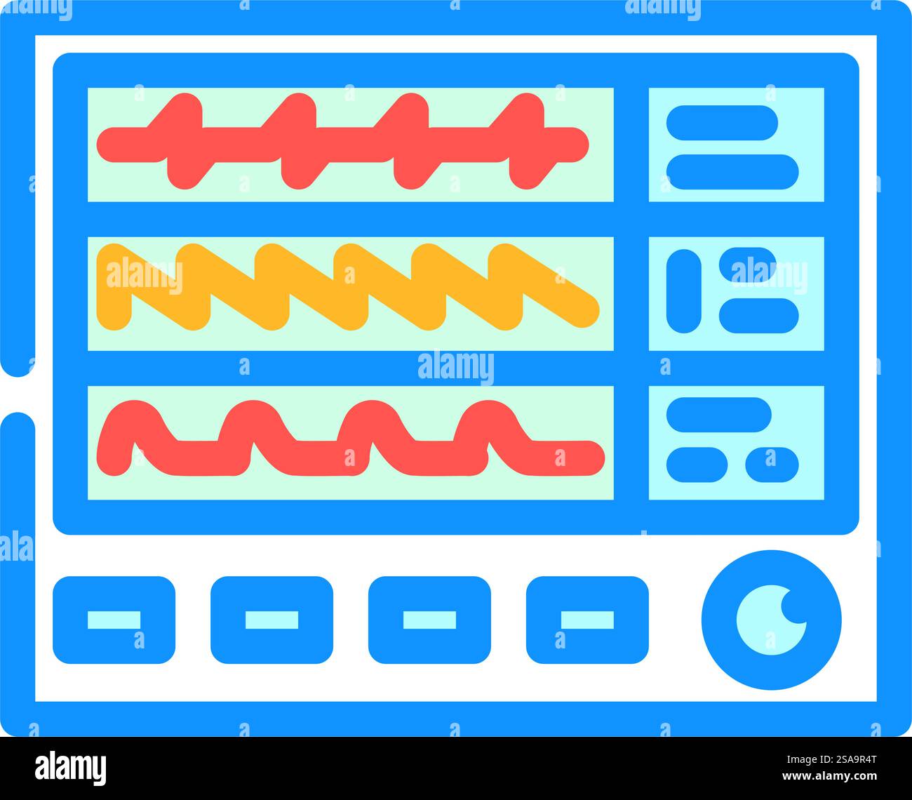 vital signs monitor ambulance color icon vector. vital signs monitor ...