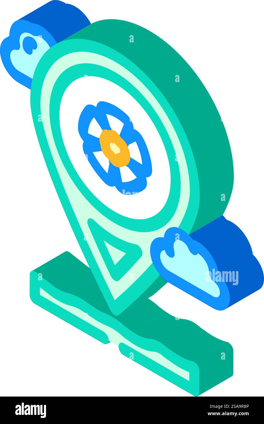 locally sourced materials sustainable fashion isometric icon vector ...