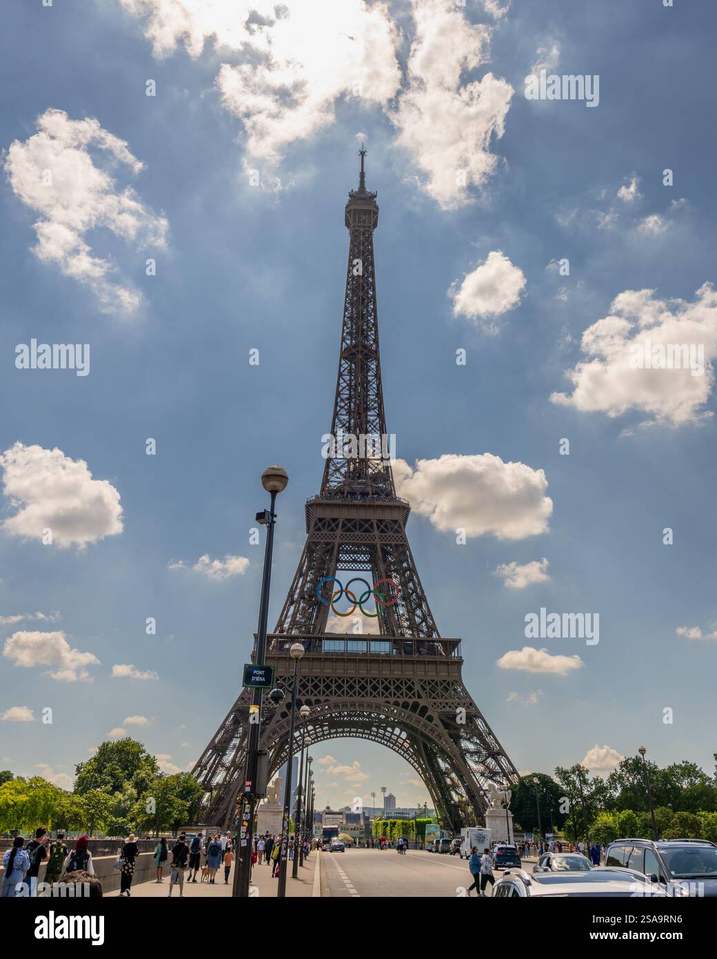 Paris, France - 24th June, 2024 : View of the Eiffel tower with the ...