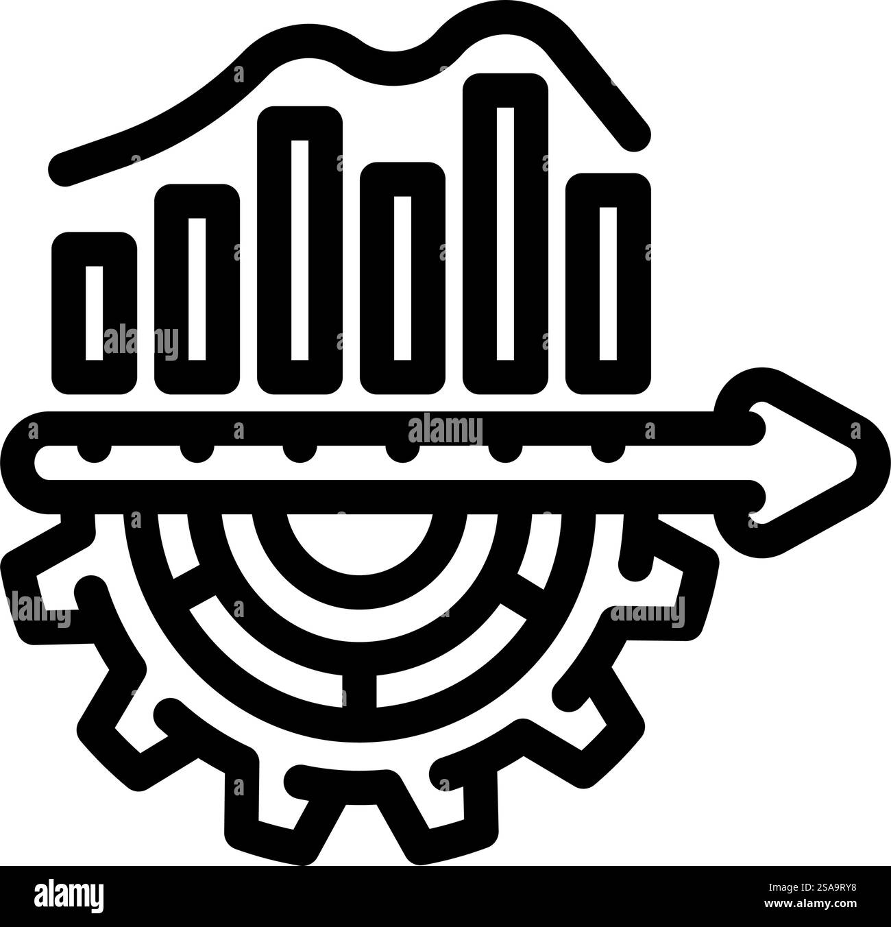 organizational development business process line icon vector ...