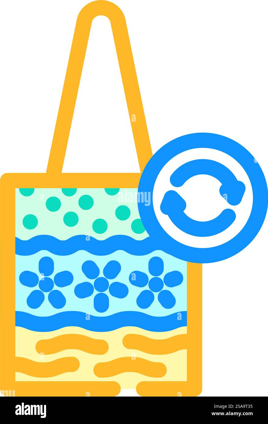 repurposed textiles sustainable fashion color icon vector. repurposed ...