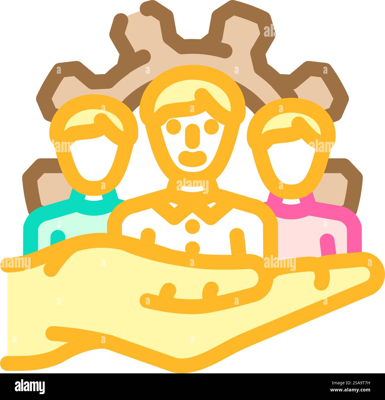 vendor management business process color icon vector. vendor management business process sign ...