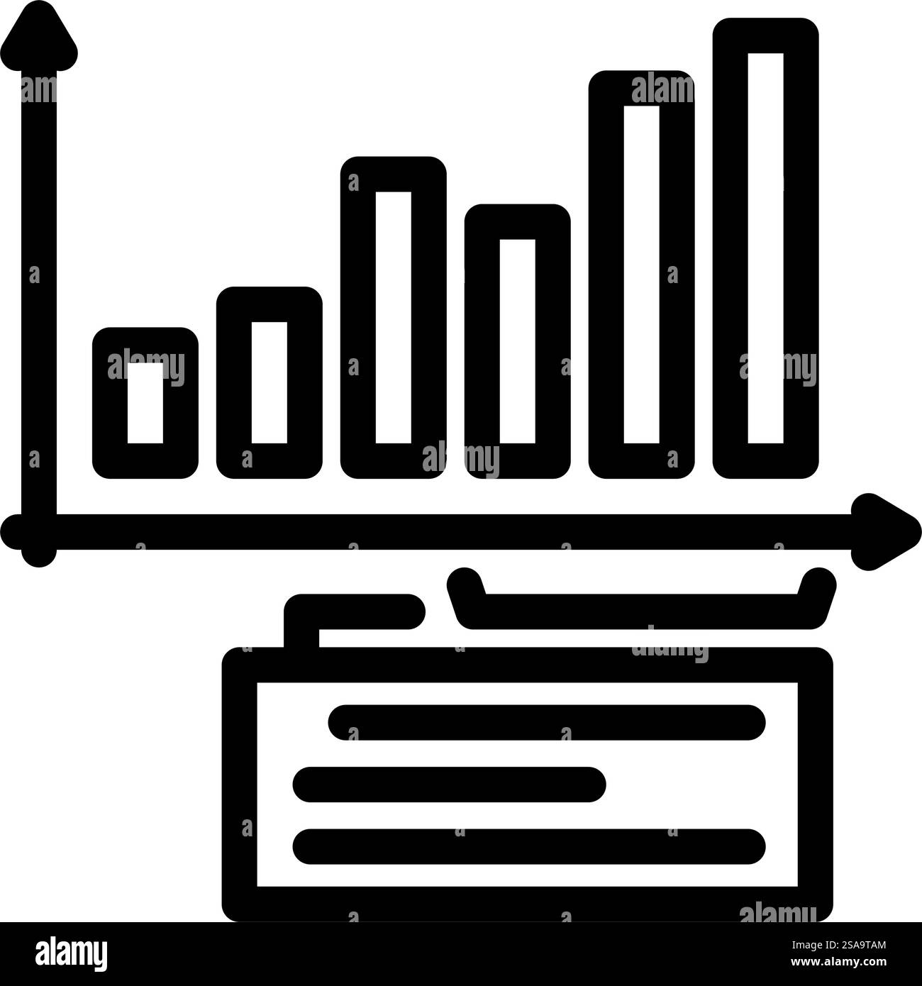 forecasting business process line icon vector. forecasting business ...