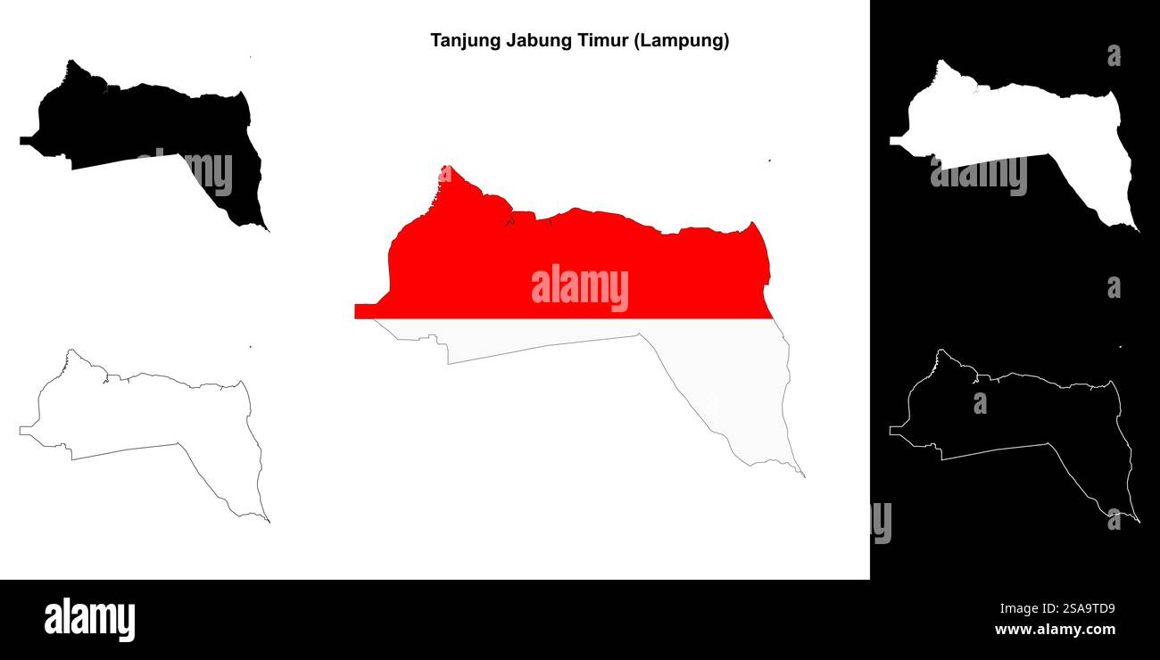 Tanjung Jabung Timur blank outline map set Stock Vector Image & Art - Alamy