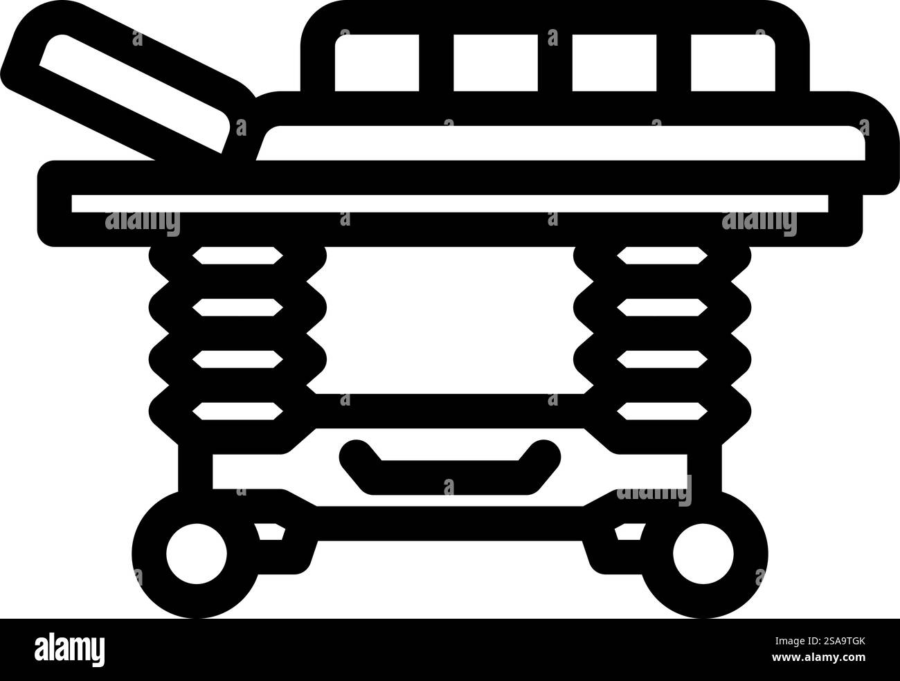 stretcher transport ambulance line icon vector. stretcher transport ...
