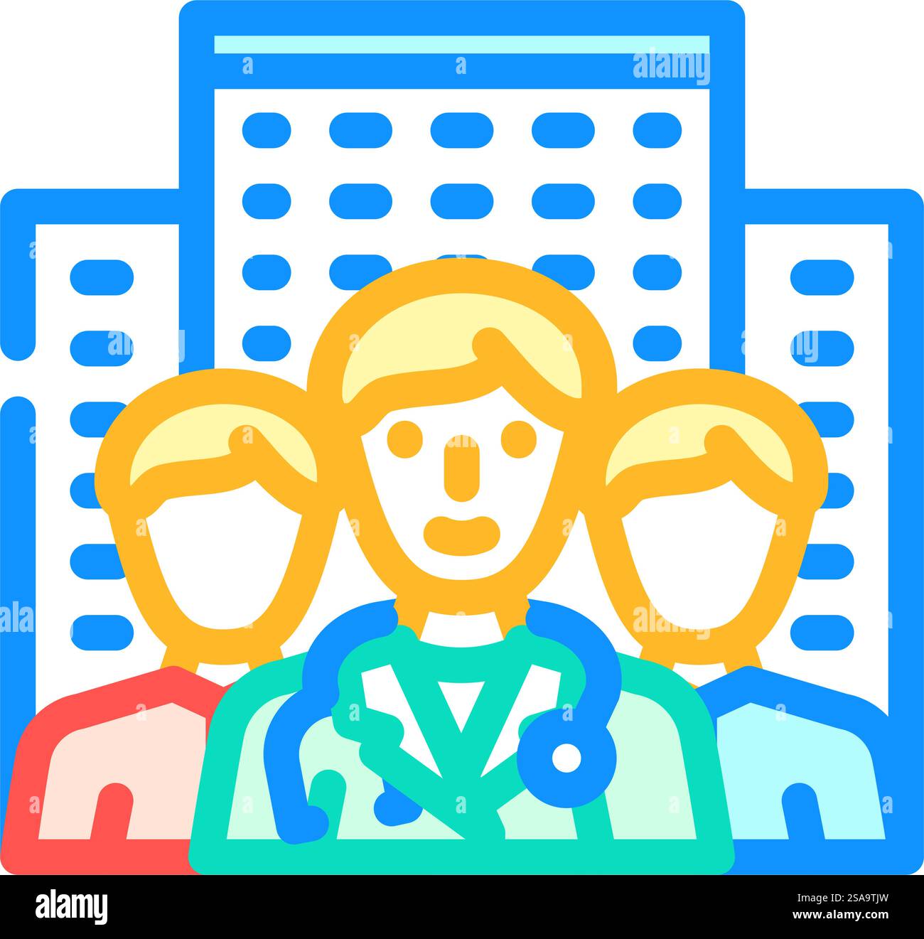 paramedic team ambulance color icon vector. paramedic team ambulance ...