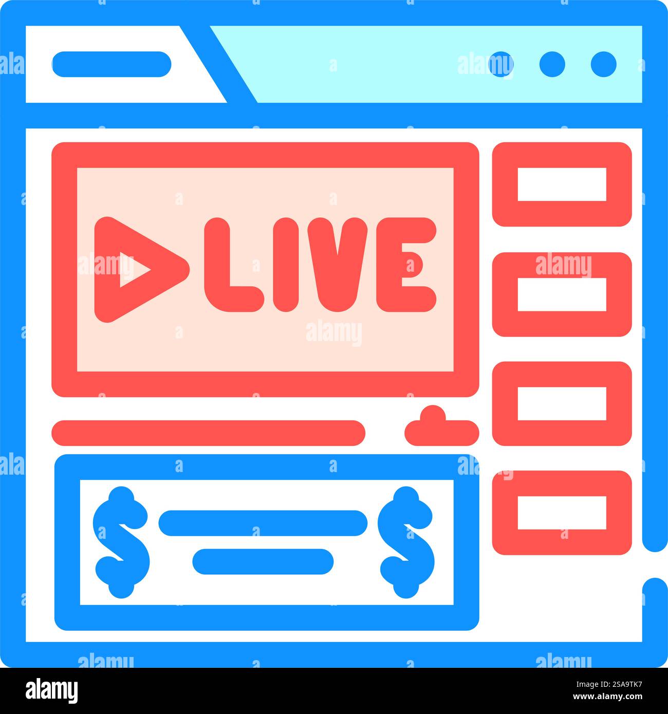 webinar monetization color icon vector. webinar monetization sign ...