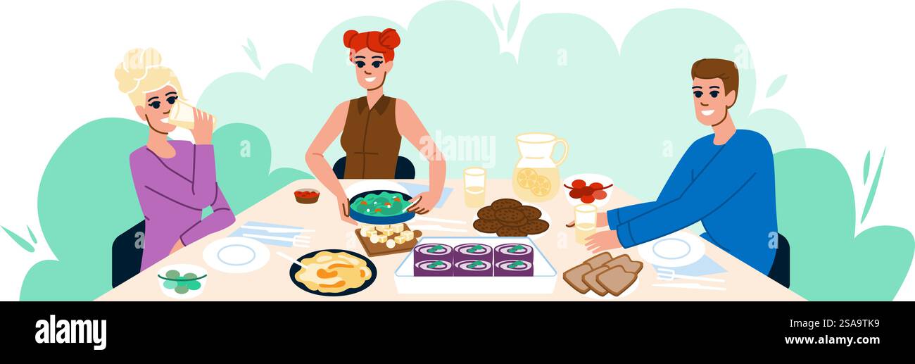table outdoor brunch vector. restaurant party, summer bbq, wine dining ...