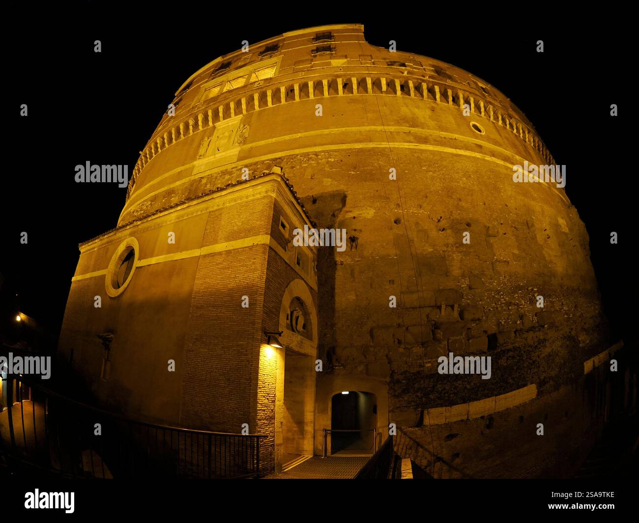 ROME, ITALY - NOVEMBER 28 2024 - Castel Sant'Angelo Castle night view ...