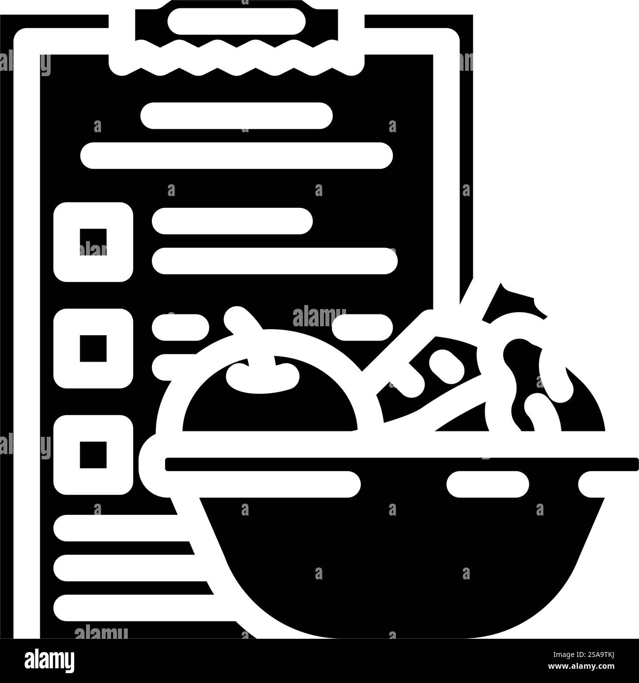 menu planning restaurant chef glyph icon vector. menu planning ...