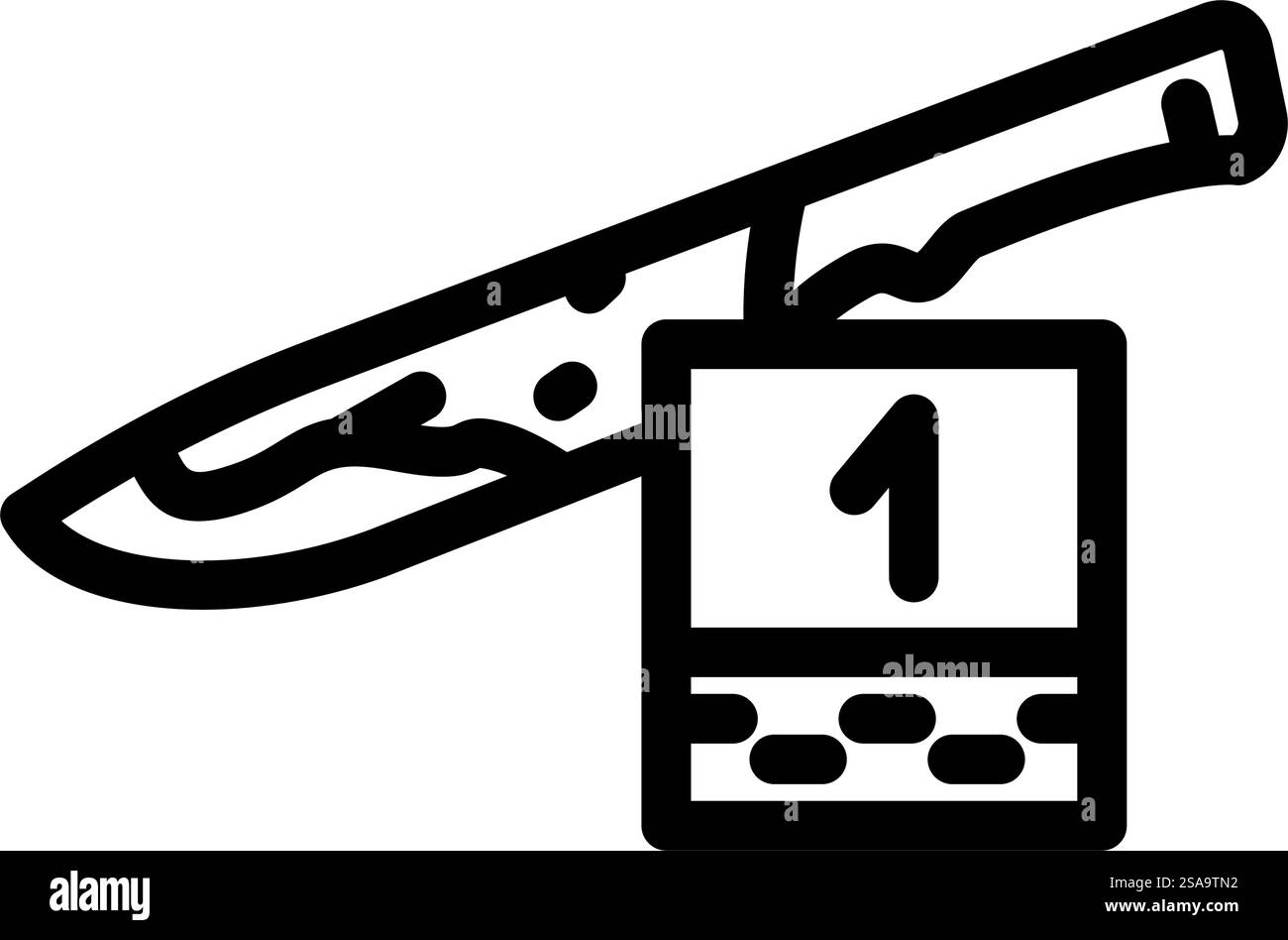 direct evidence crime line icon vector. direct evidence crime sign ...