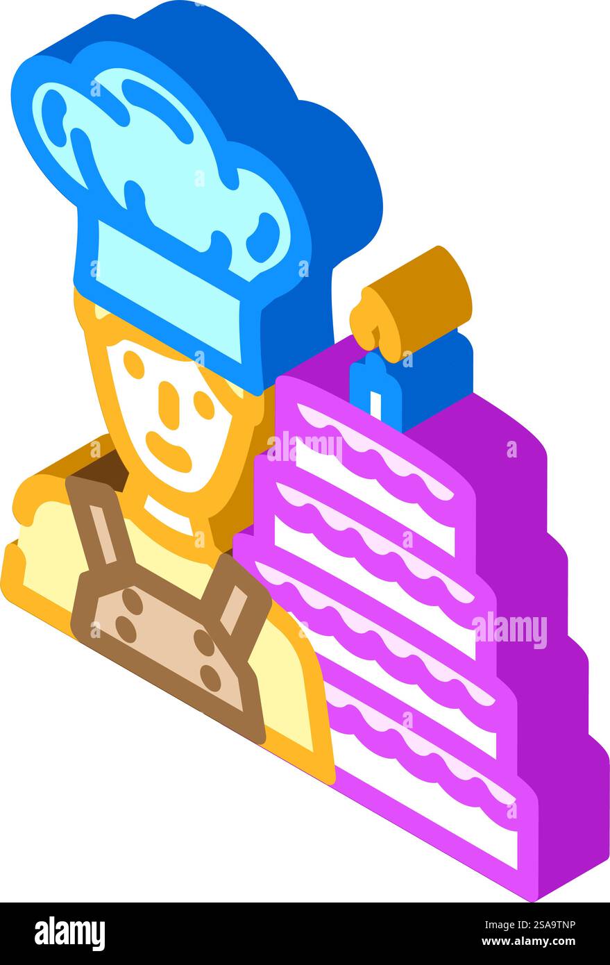 pastry chef restaurant isometric icon vector. pastry chef restaurant ...
